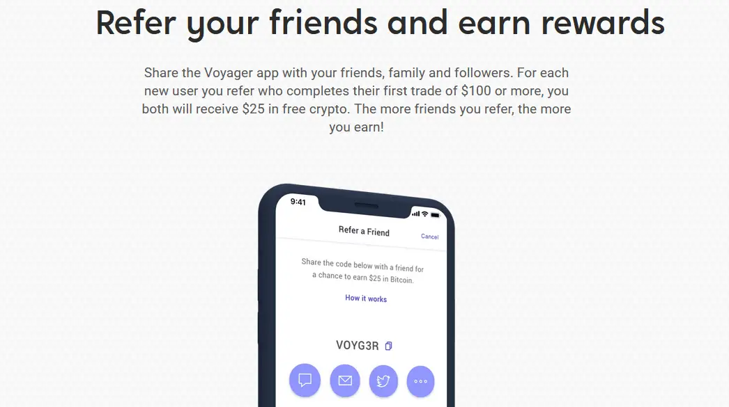 Voyager Referral Code Earn $40 With Referral Code KISA0C